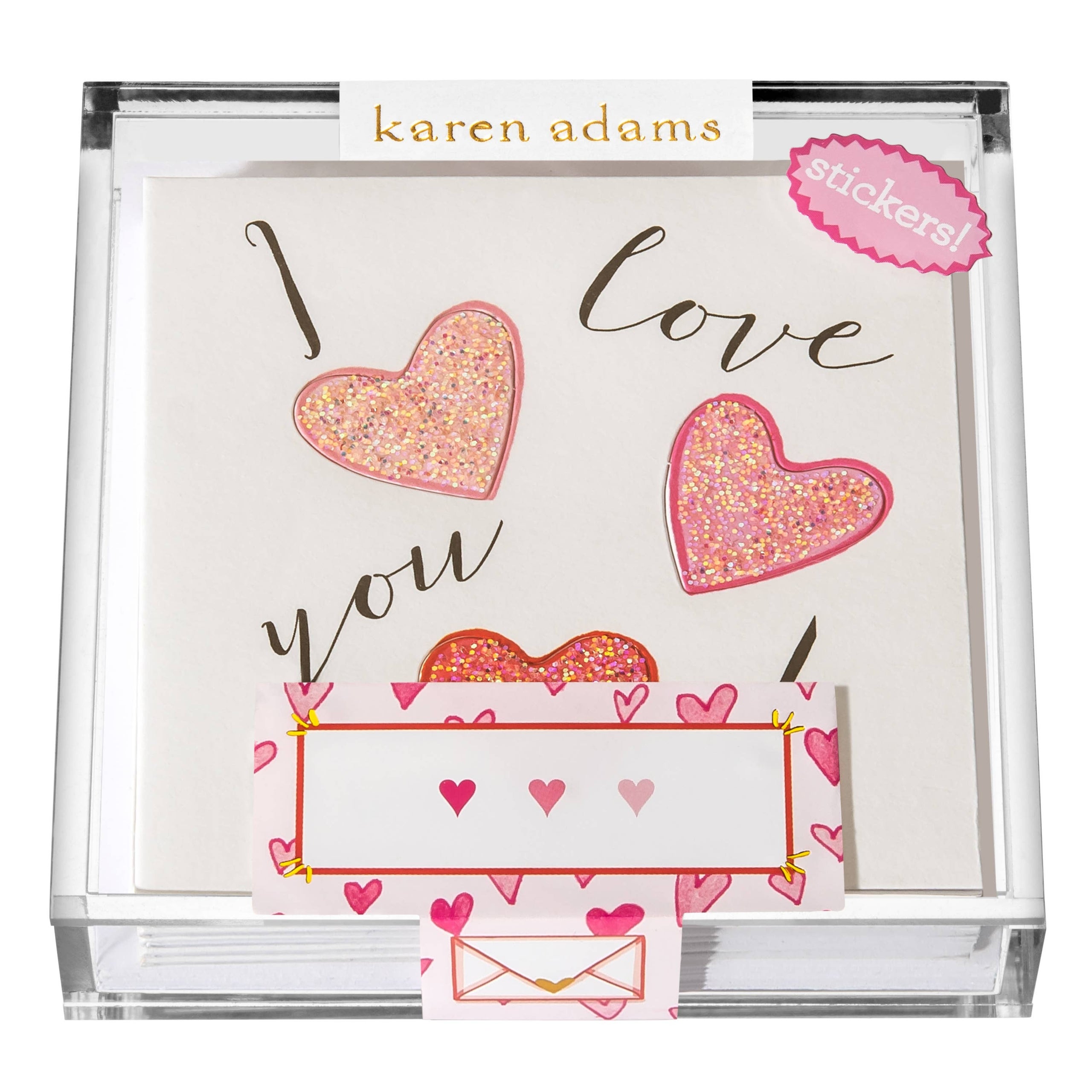 I Love You Sticker Gift Enclosures | Platinum Style